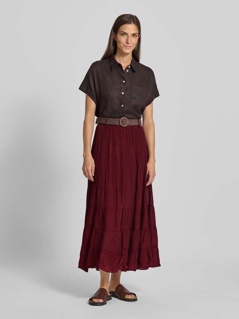 Apricot Maxirock im Stufen-Look mit Gürtel (bordeaux) online kaufen