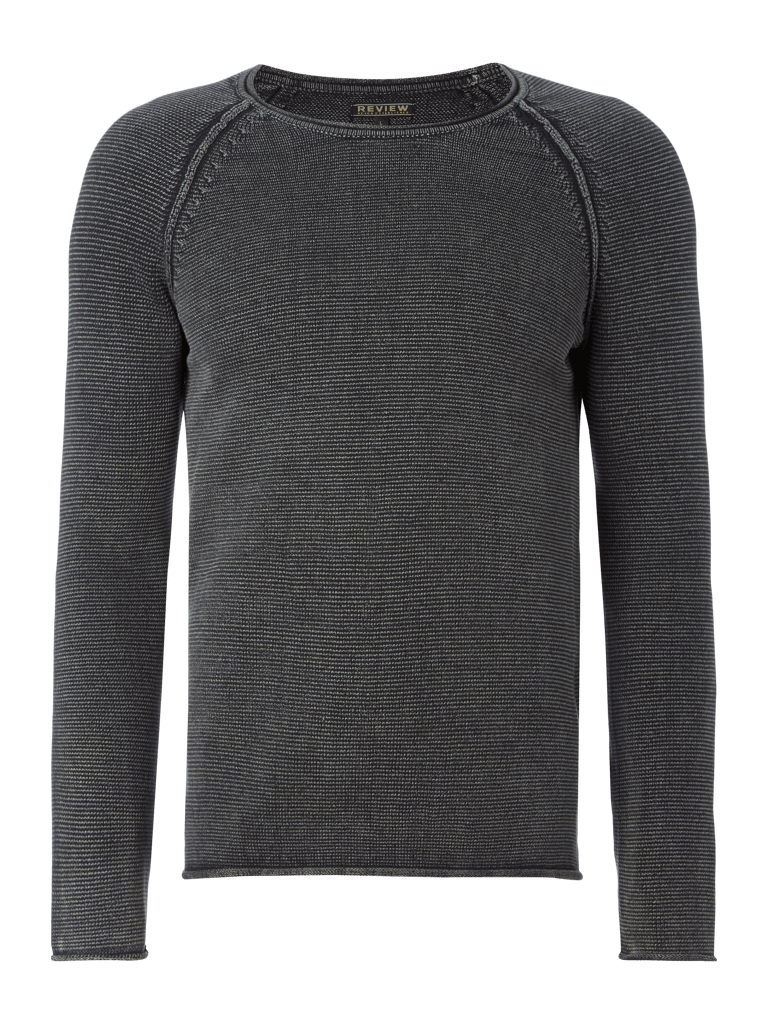 REVIEW Pullover mit gerollten Abschlüssen (black) online kaufen