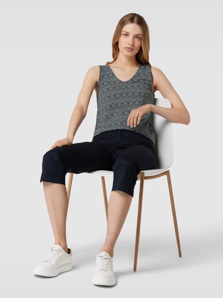 ICHI Blusentop mit Allover-Muster Modell 'Lisa' (marine) online kaufen