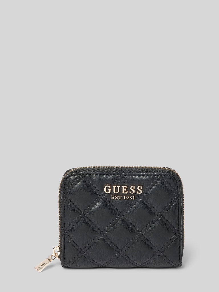 Guess Portemonnaie mit Steppnähten Modell 'GIULLY' (black) online kaufen