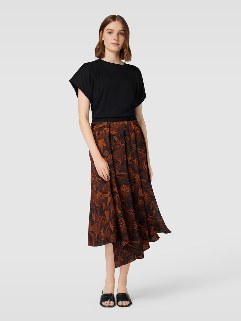 HUGO Midirock mit floralem Muster Modell 'ROLIVER' (kupfer) online kaufen