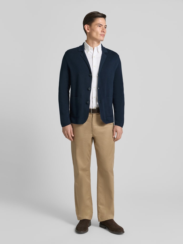 Marc O'Polo Regular Fit Strickjacke aus reiner Baumwolle (marine ...
