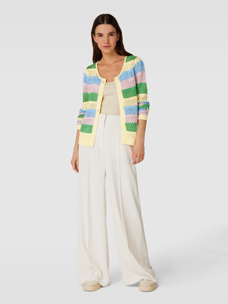 ICHI Cardigan mit Streifenmuster Modell 'Blanca' (gruen) online kaufen