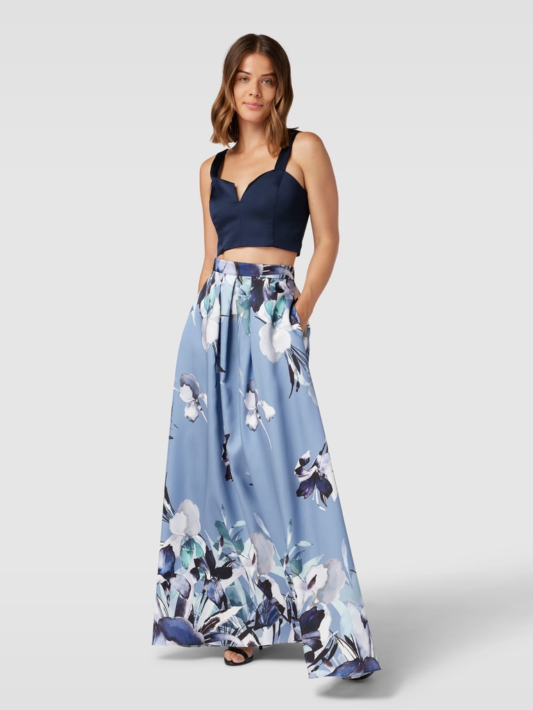 Swing Crop Top mit Herz-Ausschnitt (marine) online kaufen