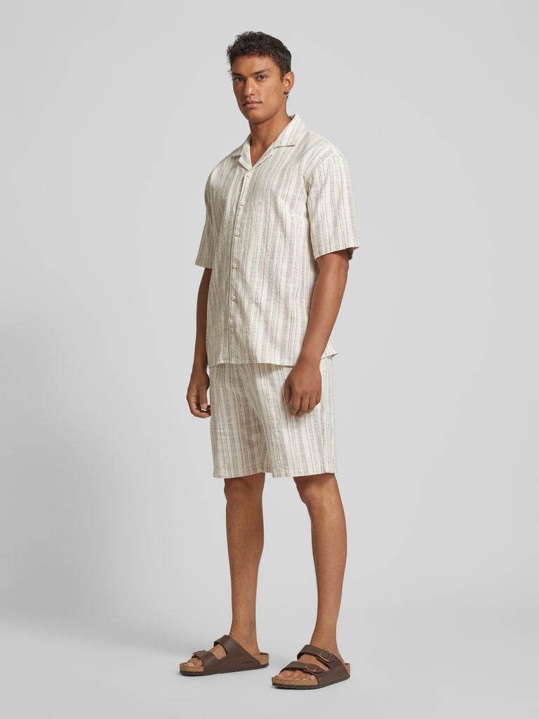 JAKE*S STUDIO MEN Bermuda met streepmotief in zand online kopen | P&C
