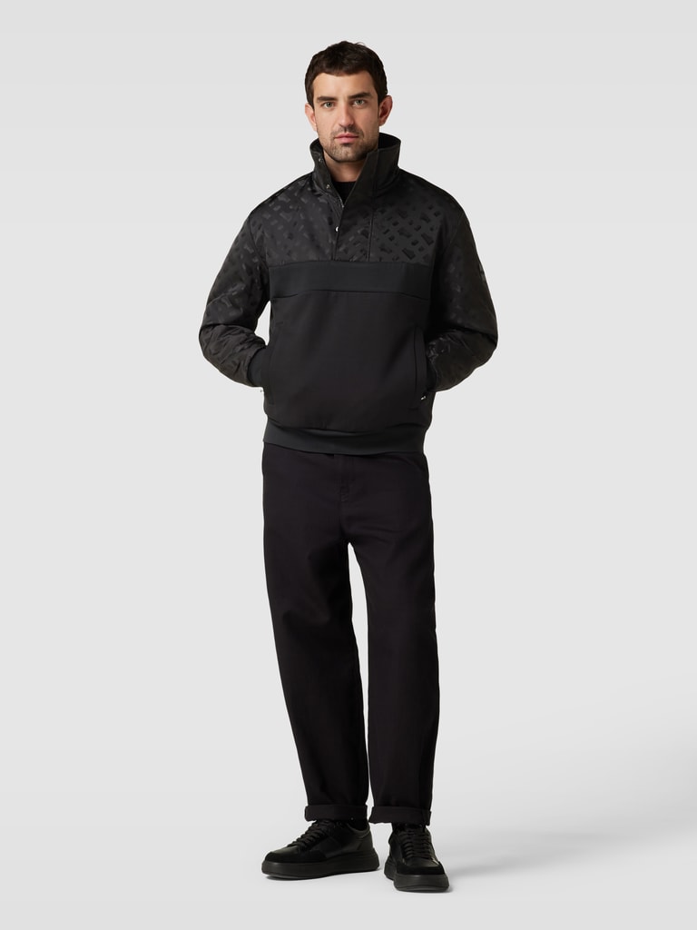 Boss Sweatshirt Mit Stehkragen Modell Sidney Black Online Kaufen