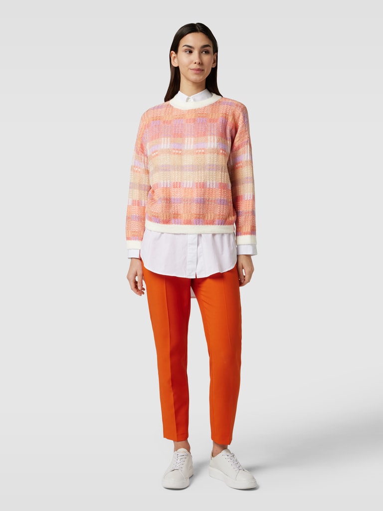 OPUS Strickpullover mit Allover-Muster Modell 'Polira' (koralle) online kaufen