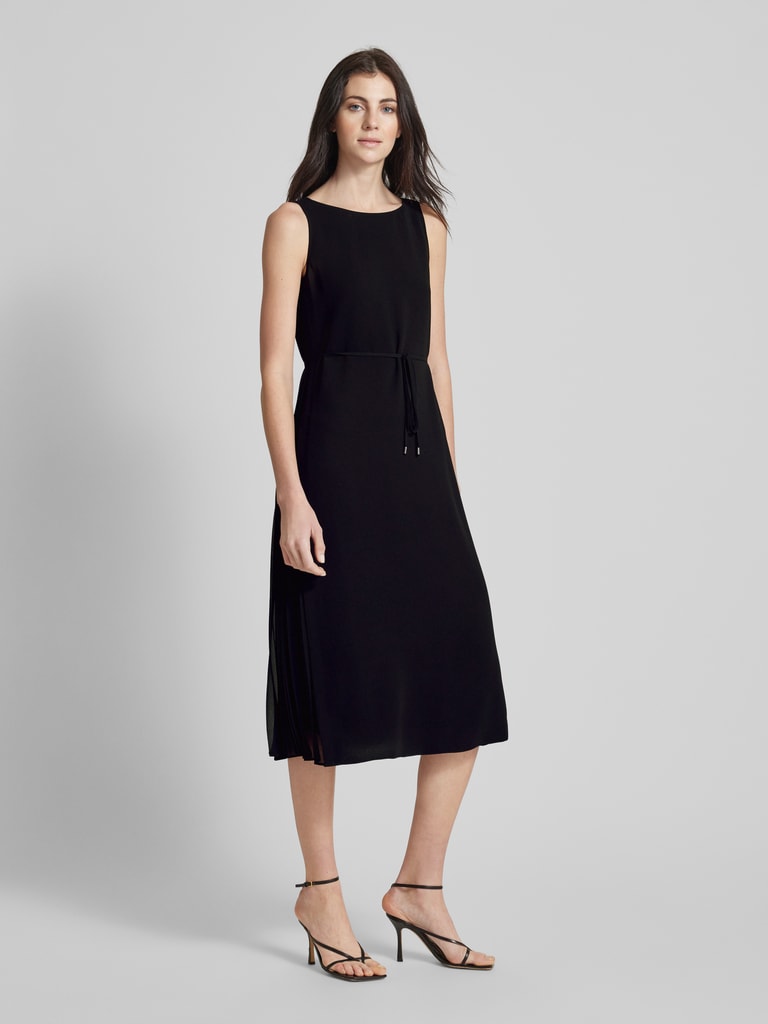 comma Midi-jurk in effen design in zwart online kopen | P&C