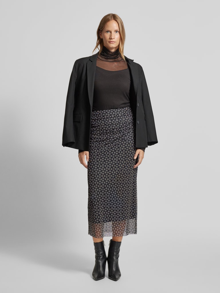 Kup online Zero Spódnica midi z marszczeniami (czarny)