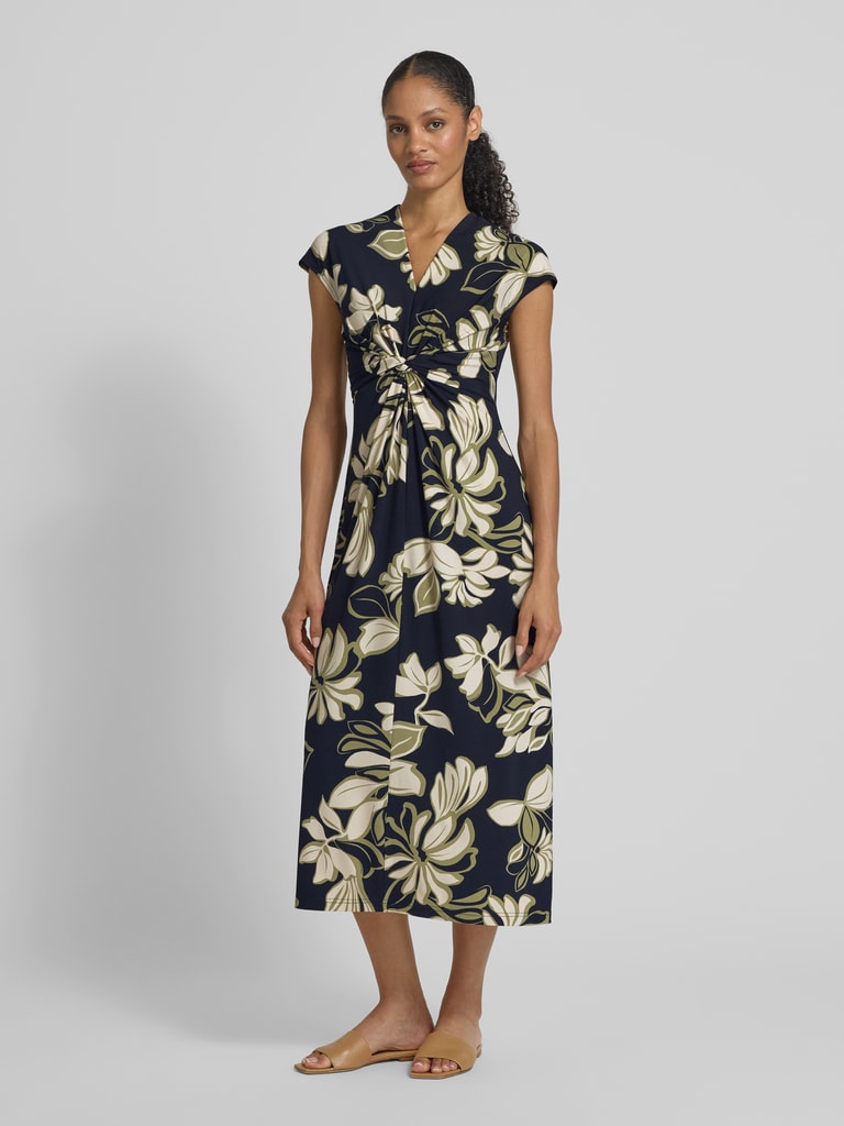 Kup online Betty Barclay Sukienka midi z dekoltem w serek i wiązanym ...