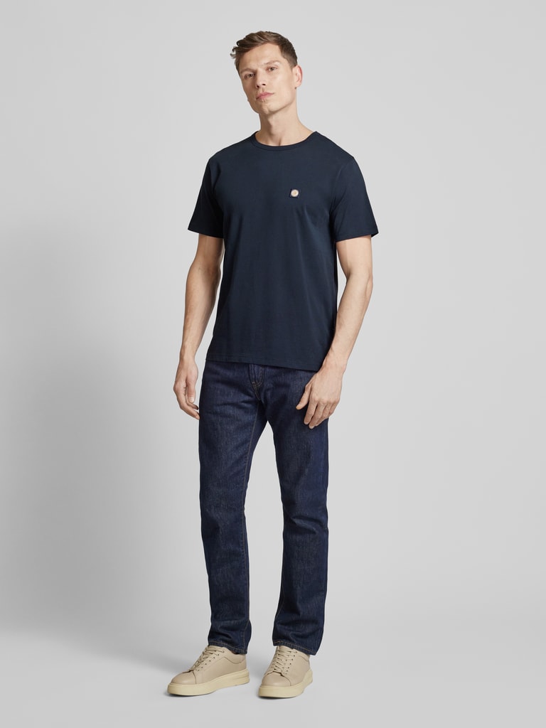 Thinking Mu T-Shirt in unifarbenem Design (marine) online kaufen