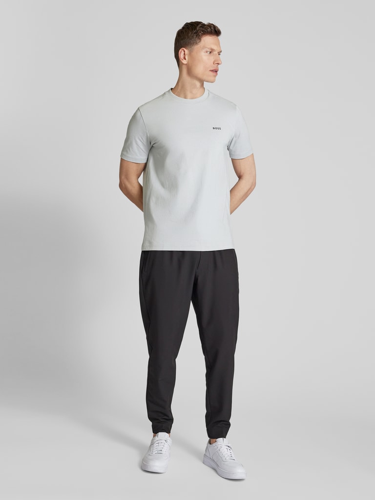 BOSS Green T-Shirt mit Label-Detail (hellgrau) online kaufen
