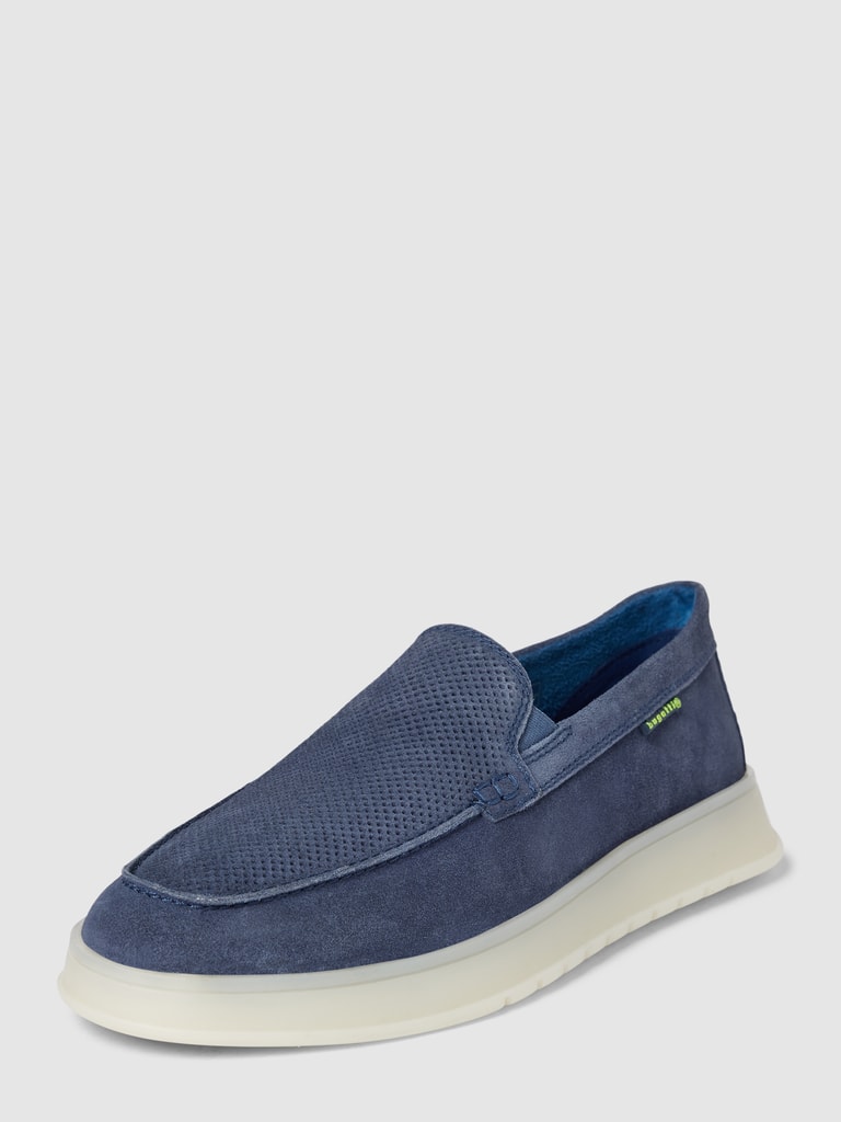 bugatti Lederloafer mit Label-Detail Modell 'Fiero' (marine) online kaufen
