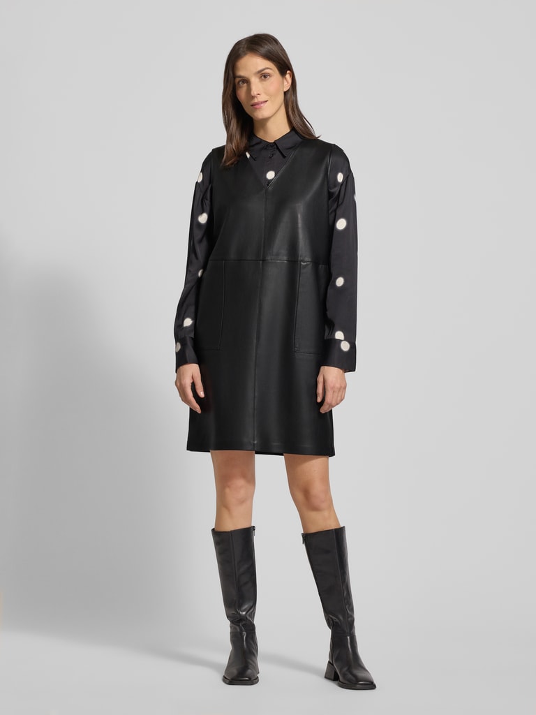 OPUS Knielanges Kleid in Leder-Optik Modell 'Wancy' (black) online kaufen
