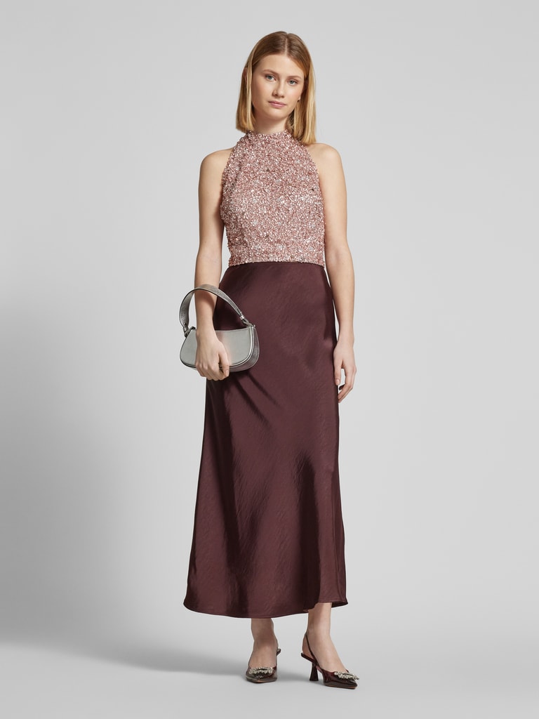Lace & Beads Top mit Paillettenbesatz (mauve) online kaufen