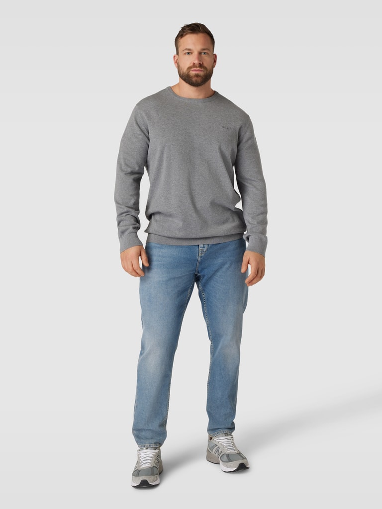 S.Oliver Plus PLUS SIZE Strickpullover mit geripptem Rundhalsausschnitt ...