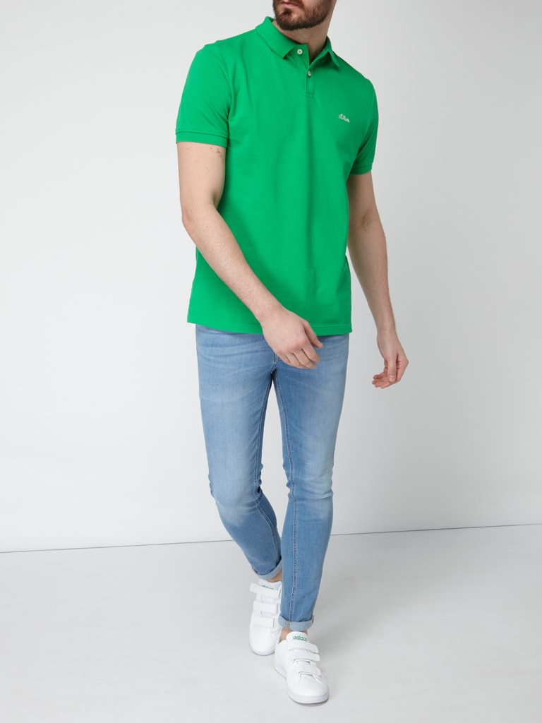 s.Oliver RED LABEL Poloshirt met geborduurd logo in groen online kopen ...
