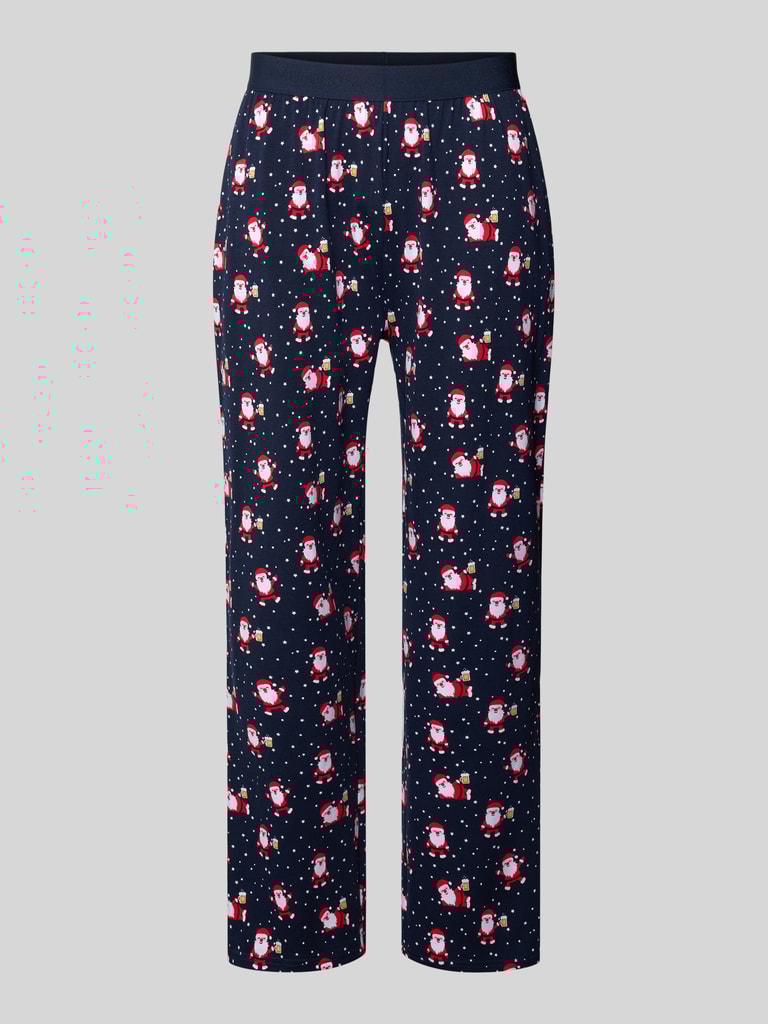 Christian Berg Men Pyjama-Hose mit elastischem Logo-Bund (dunkelblau ...