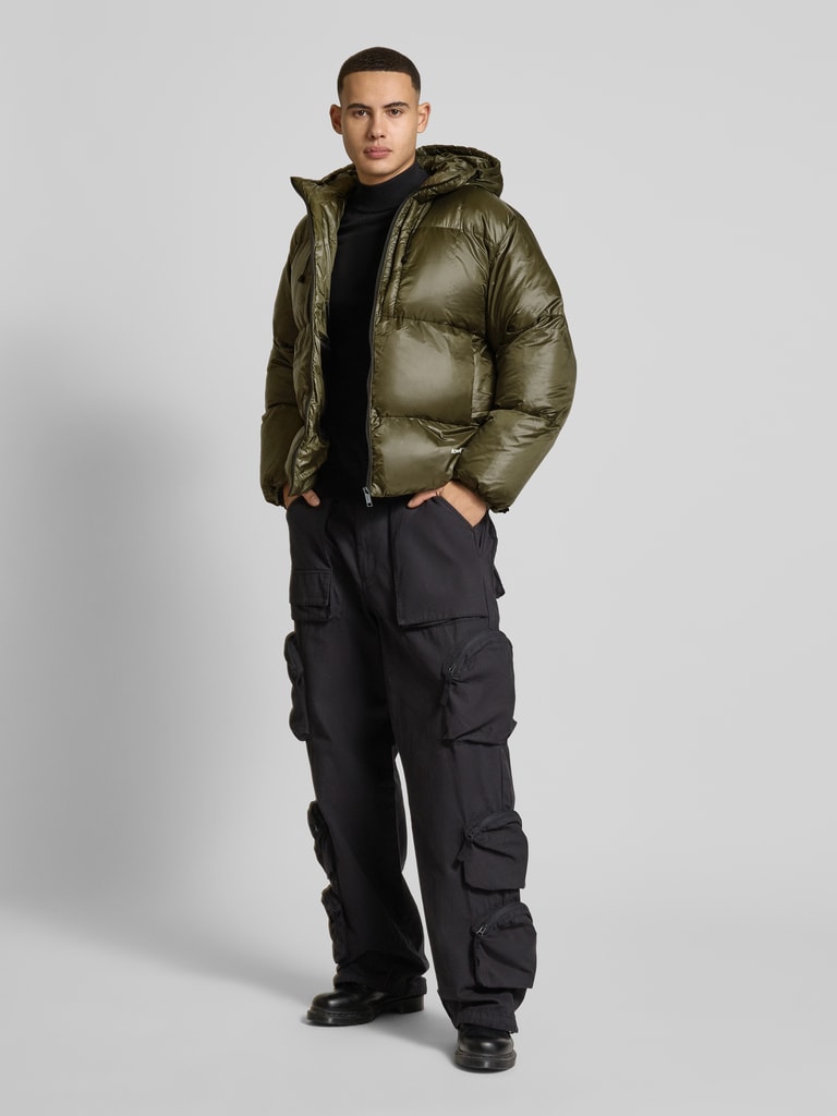 Low Lights Studios Steppjacke mit Label-Print Modell 'LYNX' (oliv) online kaufen