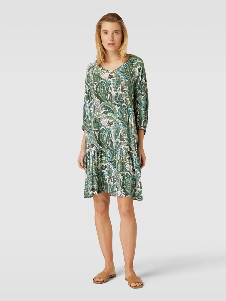 Soyaconcept Mini-jurk met paisleymotief, model 'Donia' in lichtgroen ...