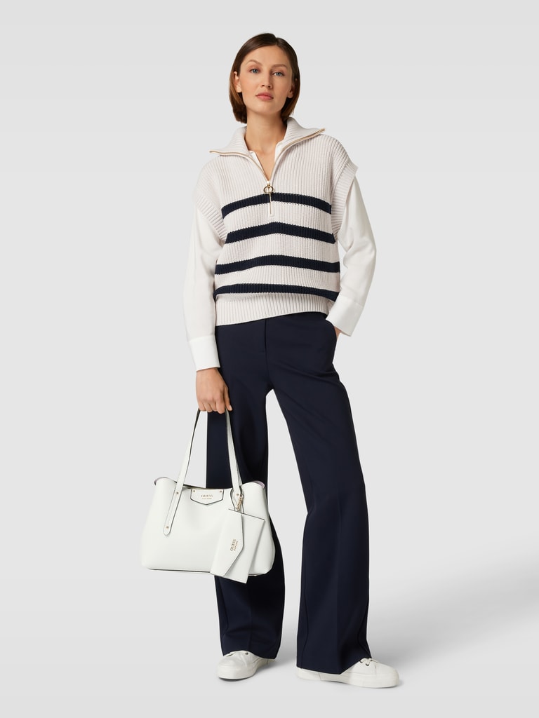GUESS Handtasche mit Strukturmuster Modell 'BRENTON GIRLFRIEND' (weiss ...