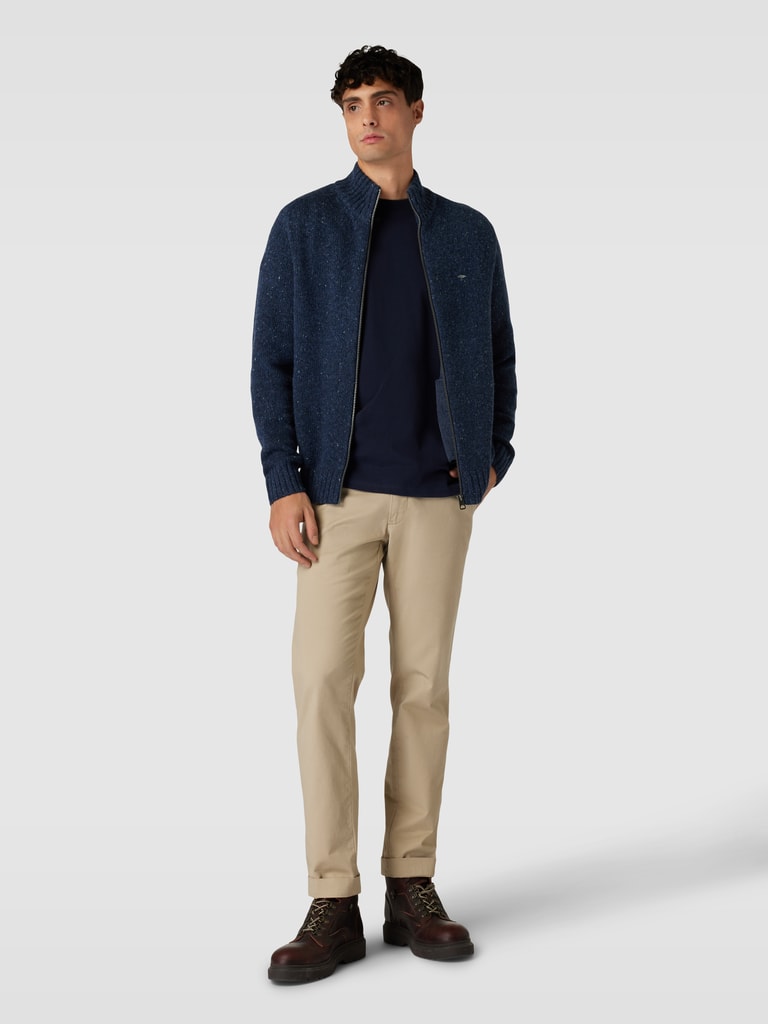 Fynch-Hatton Strickjacke mit Stehkragen aus Woll-Mix mit Alpaka-Anteil ...