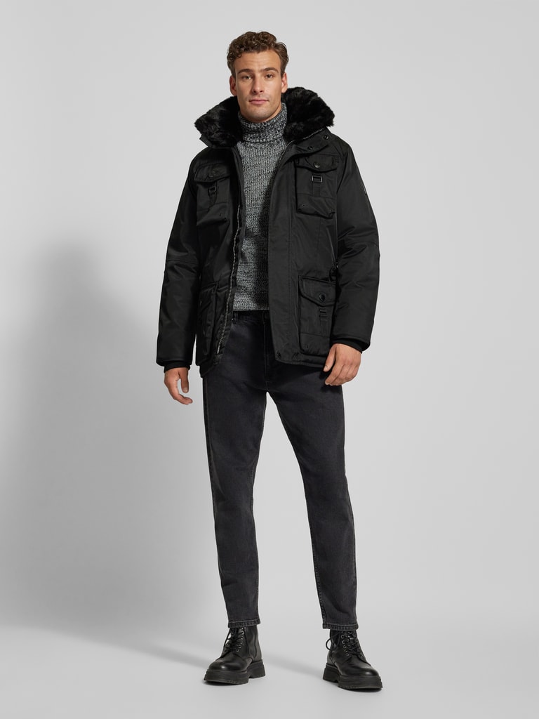 Wellensteyn Regular fit functioneel jack met imitatiebont, model 'LEUCHTCRAFT' in zwart online ...