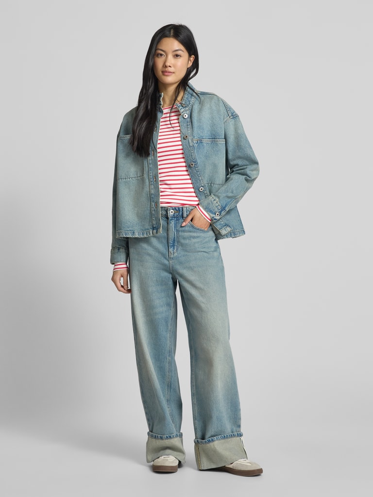 Kaffe Longsleeve mit Motiv-Stitching Modell 'Liddy' (pink) online kaufen