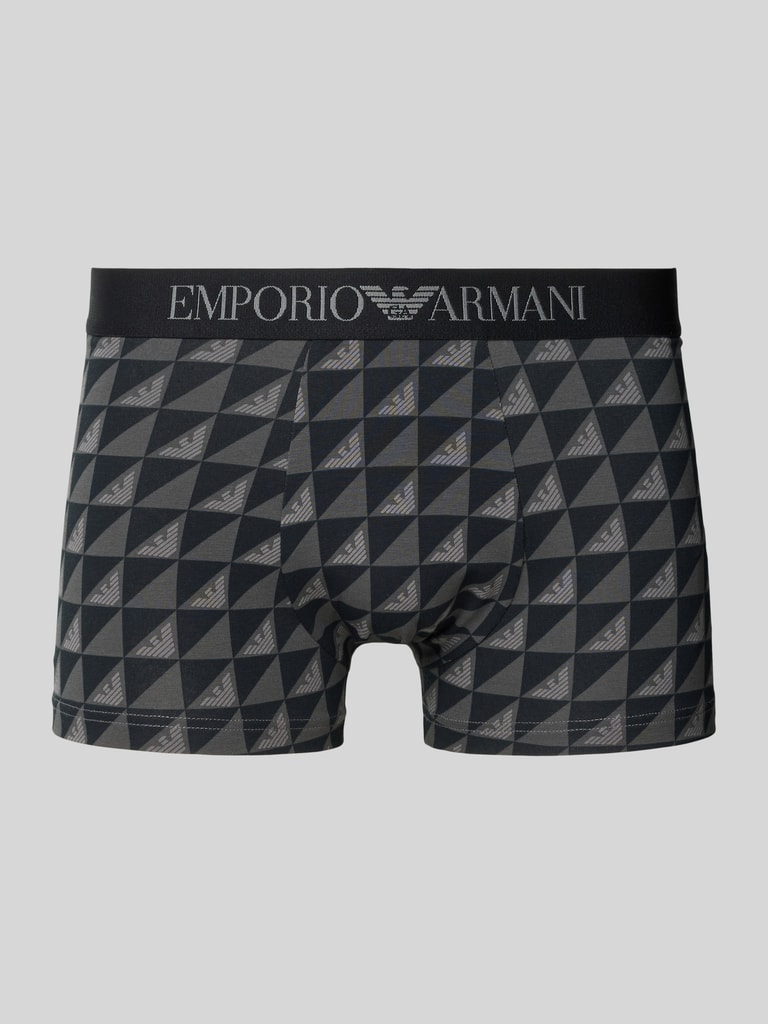 Emporio Armani Trunks mit elastischem Logo-Bund (black) online kaufen