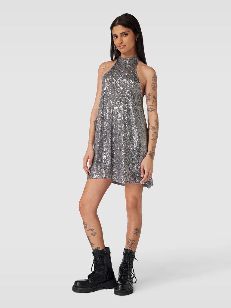 Only Minikleid mit Neckholder Modell 'ANA' (silber) online kaufen