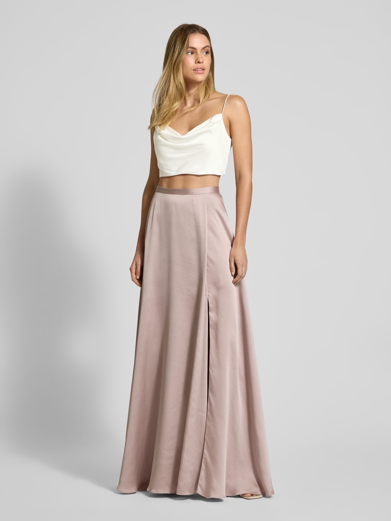 Jake*s Cocktail Crop Top mit Wasserfall-Ausschnitt (ecru) online kaufen