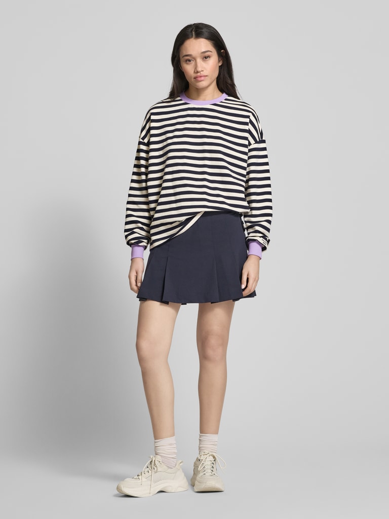 Colourful Rebel Oversized Sweatshirt mit gerippten Abschlüssen (marine ...