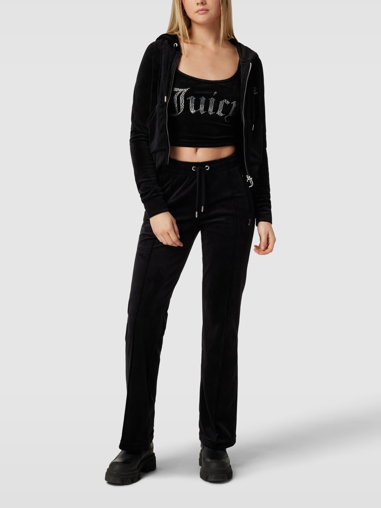 Juicy Couture Sweatjacke mit Label-Applikationen Modell 'MADISON' (black) online kaufen
