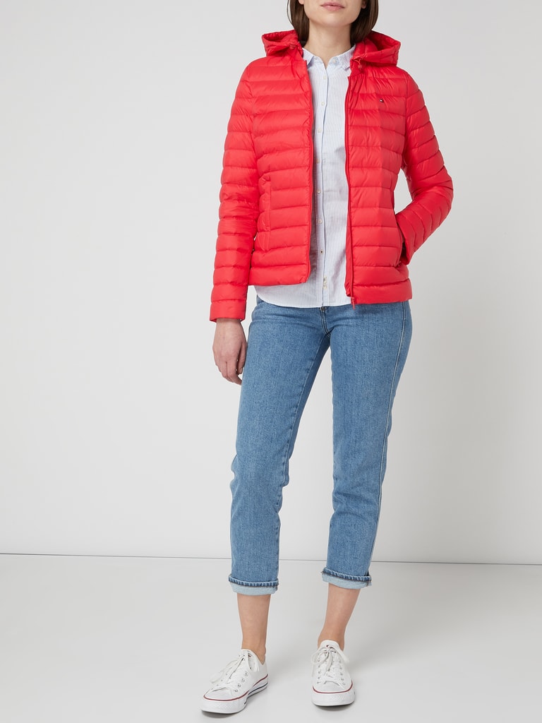 Tommy Hilfiger Light-Daunenjacke mit abnehmbarer Kapuze (rot) online kaufen
