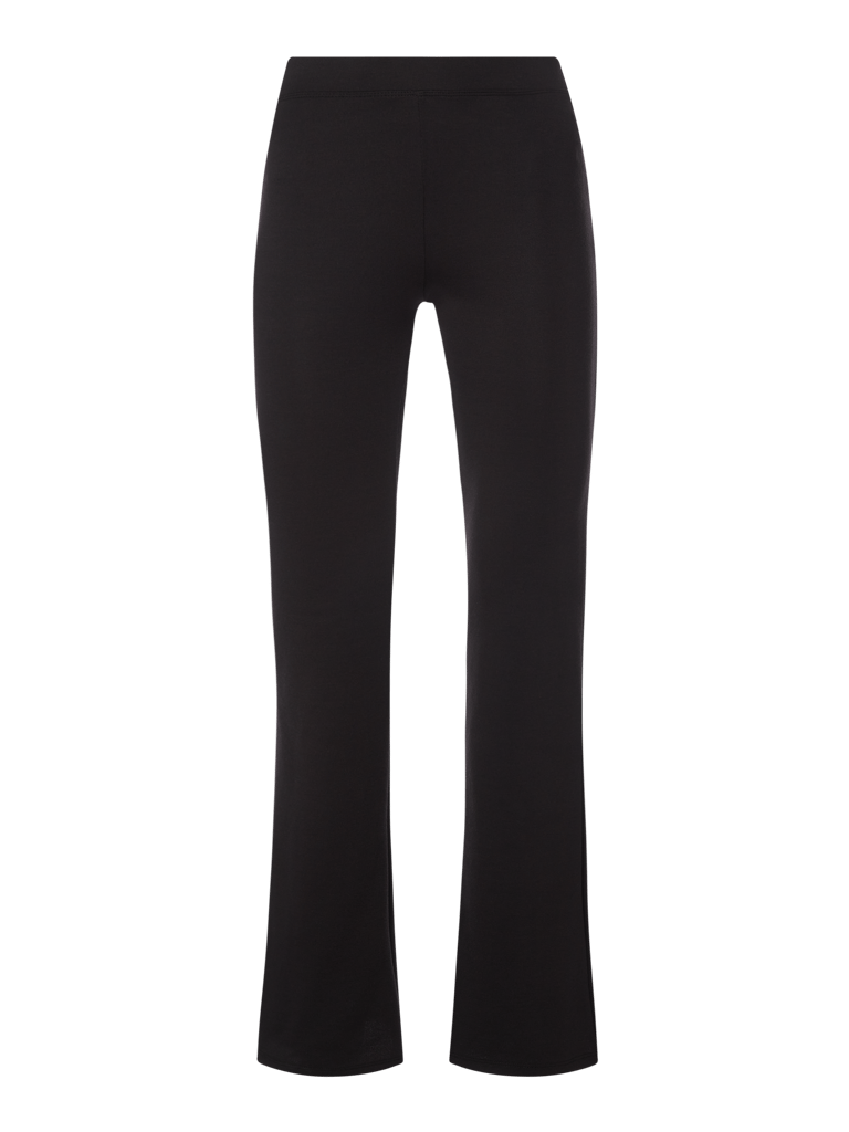 Only Flared fit stoffen broek met elastische band in zwart online kopen ...