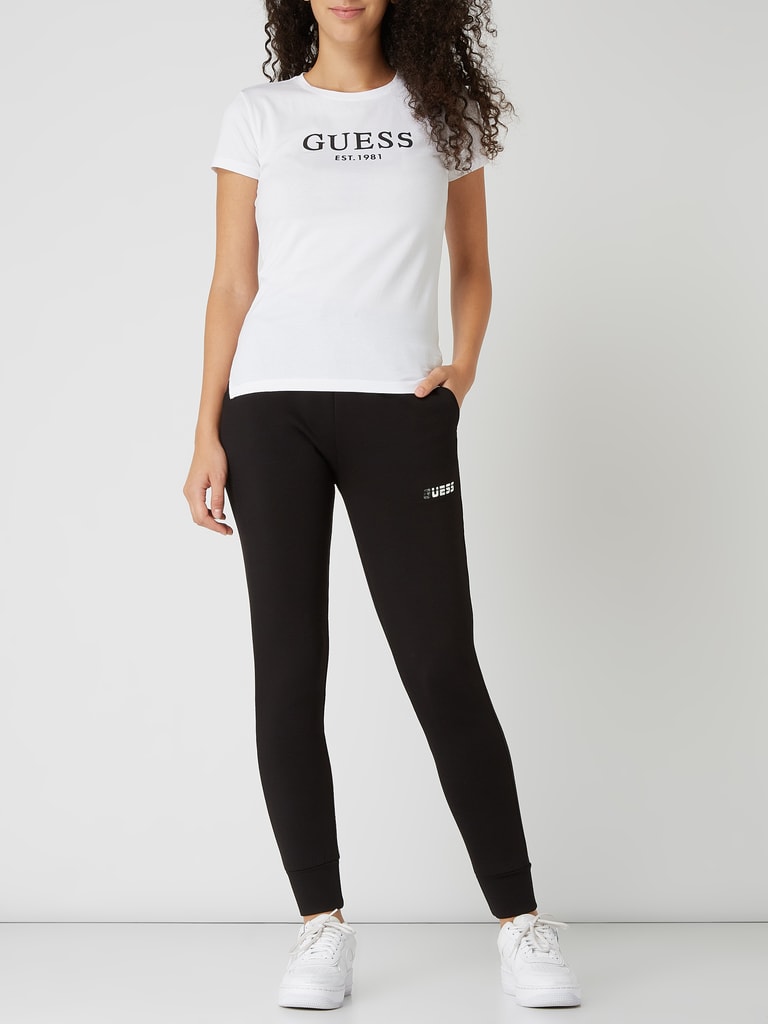 Guess T-Shirt aus Bio-Baumwolle und Elasthan (weiss) online kaufen