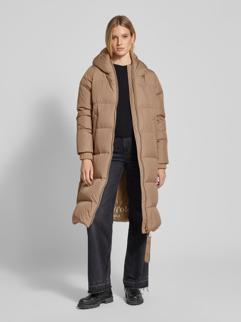 Marc O'Polo Regular Fit Daunenmantel mit hochwertigem Daunen-Federn-Mix und Steppnähten (beige ...