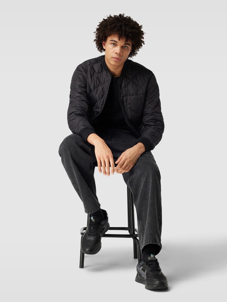 Jack & Jones Steppjacke mit Stehkragen Modell 'KARL' (black) online kaufen