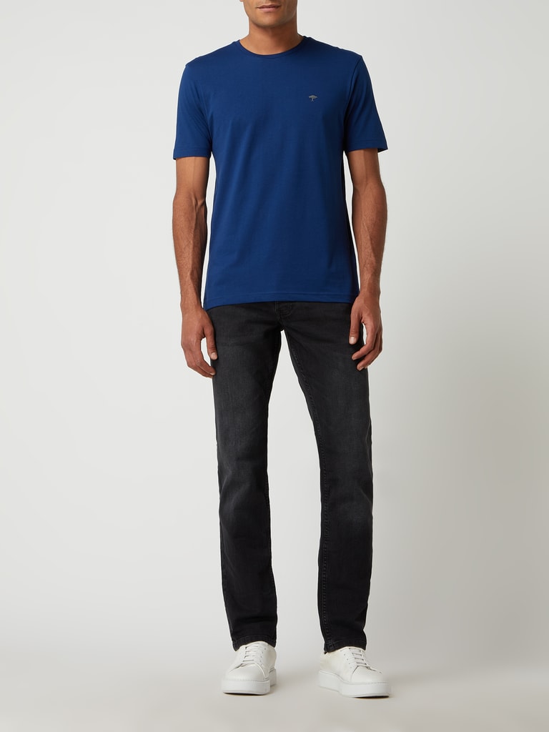 Fynch-Hatton T-Shirt mit Logo-Print (dunkelblau) online kaufen