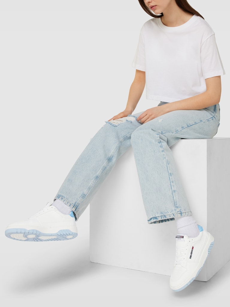REVIEW Sneaker mit Label-Details (weiss) online kaufen