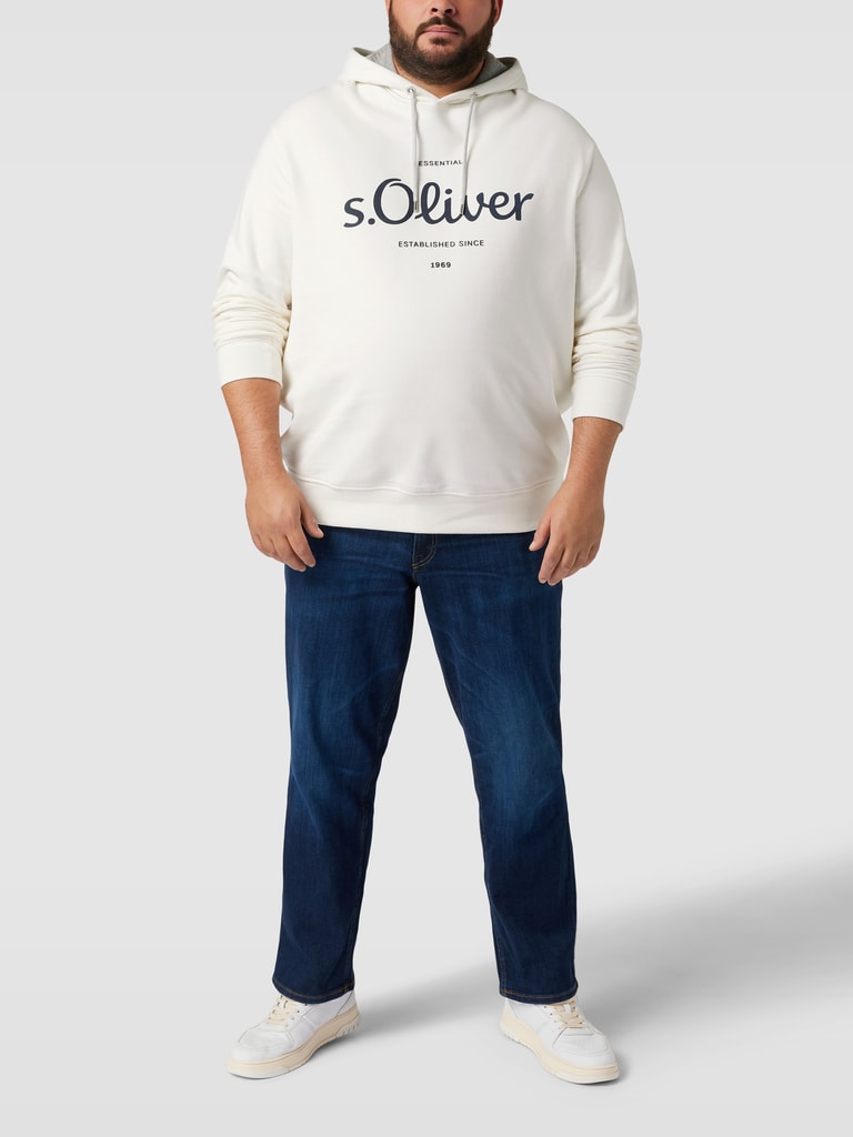 S.Oliver Plus PLUS SIZE Hoodie mit Label-Print (offwhite) online kaufen