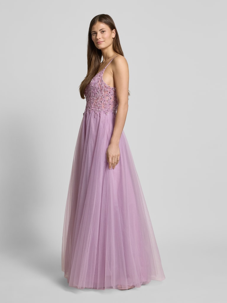 Mascara Abendkleid mit Ziersteinbesatz (rosa) online kaufen