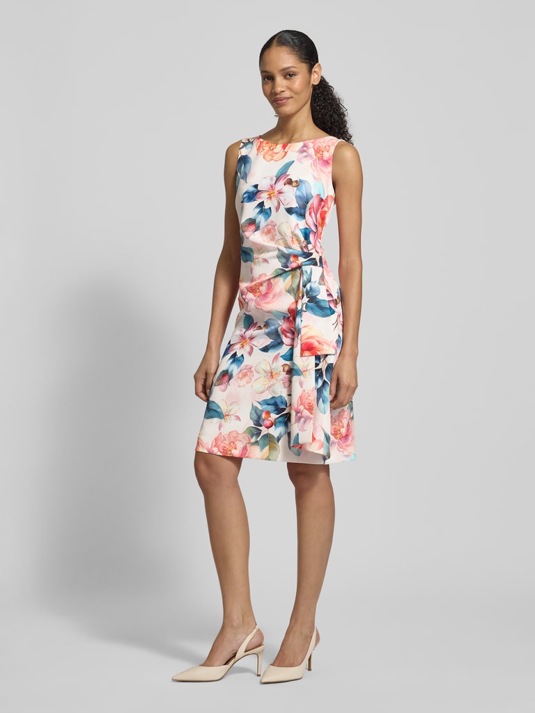 Vera Mont Knielanges Cocktailkleid in Wickel-Optik (orange) online kaufen