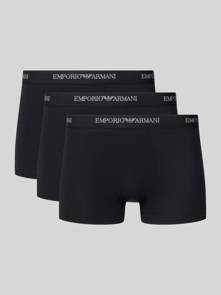 Emporio Armani Trunks im 3er-Pack mit Logo-Bund (black) online kaufen