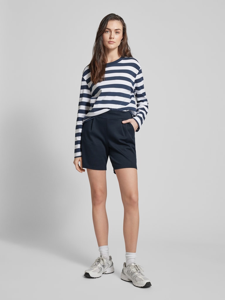 ICHI Regular Fit Sweatshorts mit Bundfalten Modell 'Kate' (marine ...