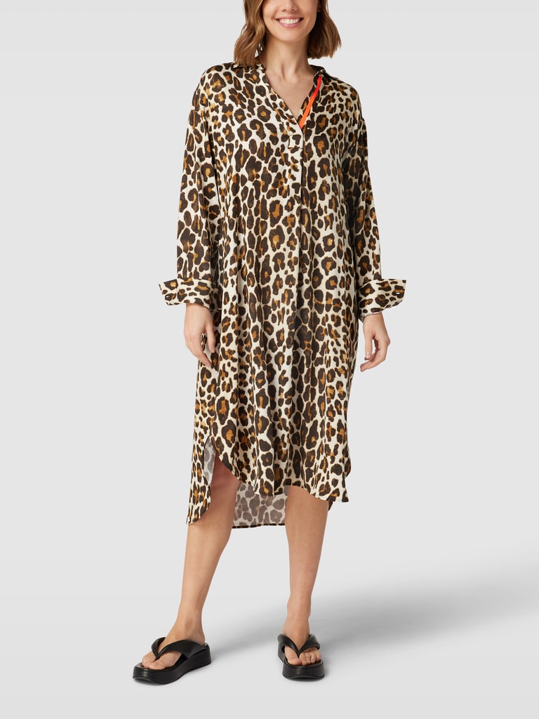 Risy & Jerfs Midikleid mit Animal-Print (mittelbraun) online kaufen