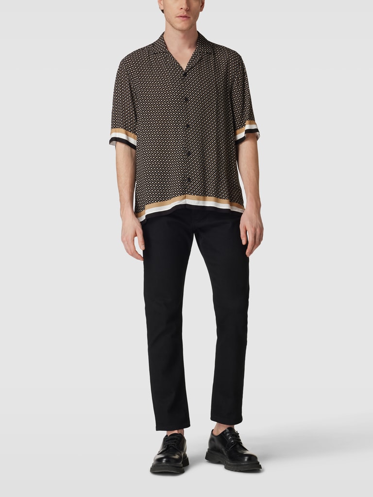 BOSS Freizeithemd mit Allover-Muster Modell 'Larsu' (beige) online kaufen