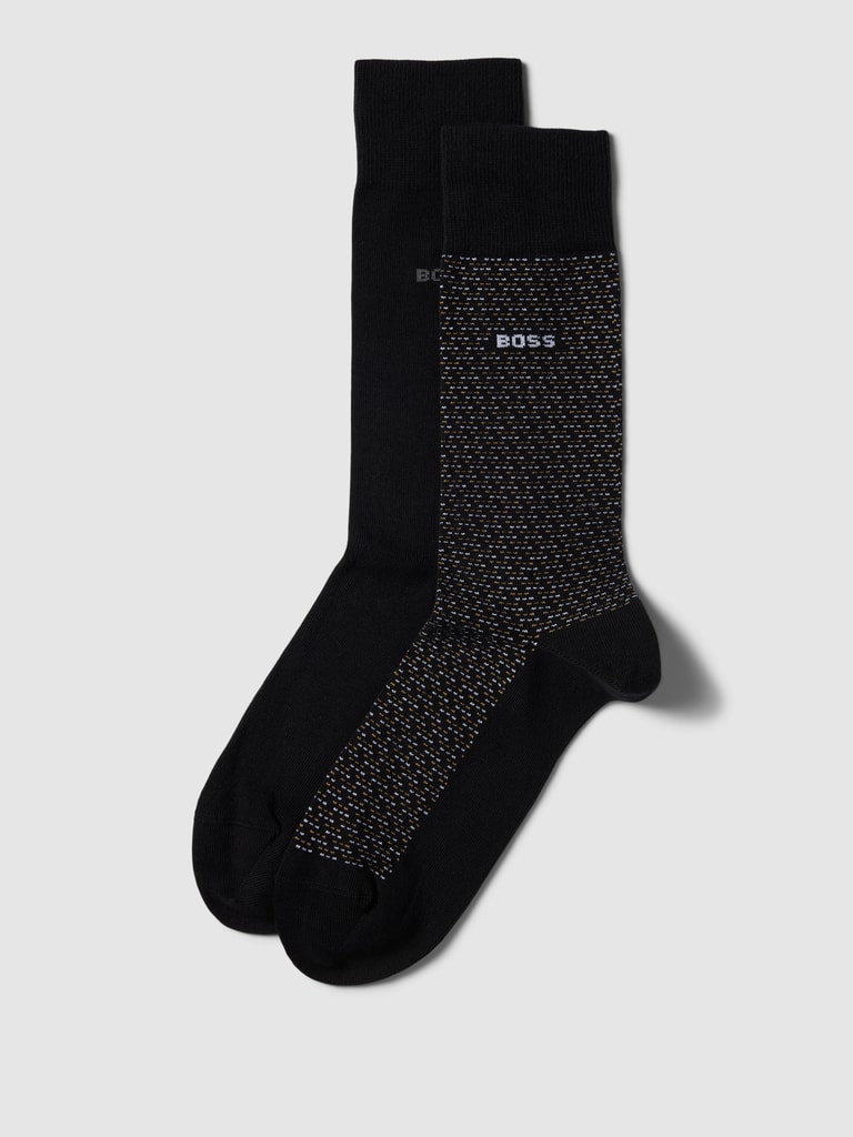 BOSS Socken mit Label-Print im 2er-Pack (black) online kaufen