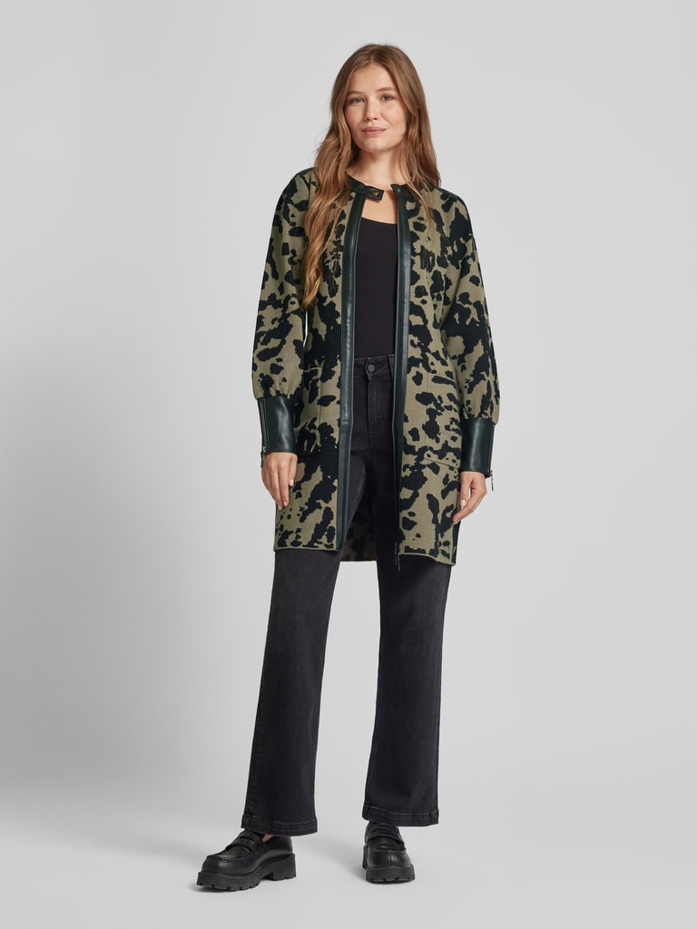 monari Mantel mit Einsätzen in Leder-Optik (black) online kaufen