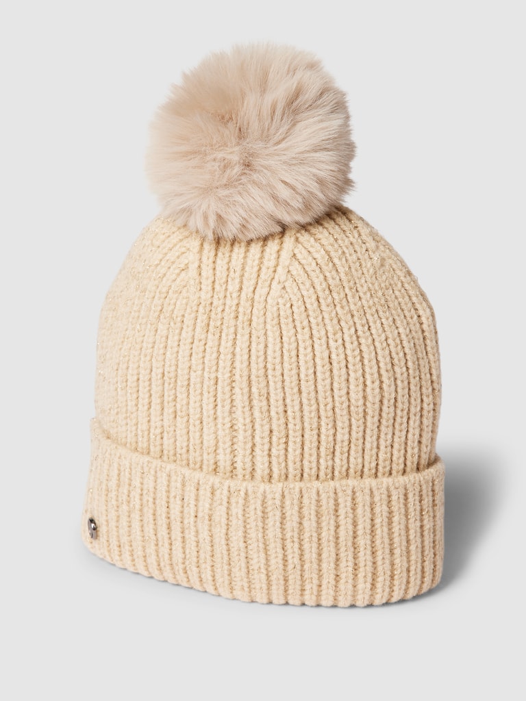 Loevenich Pudelmütze mit Label-Detail (beige melange) online kaufen
